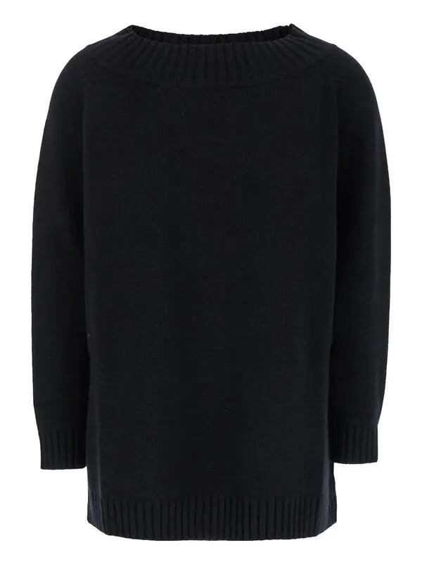 Max Mara Radames" Wool & Cashmere Boat Neck Sweater - Multicolor