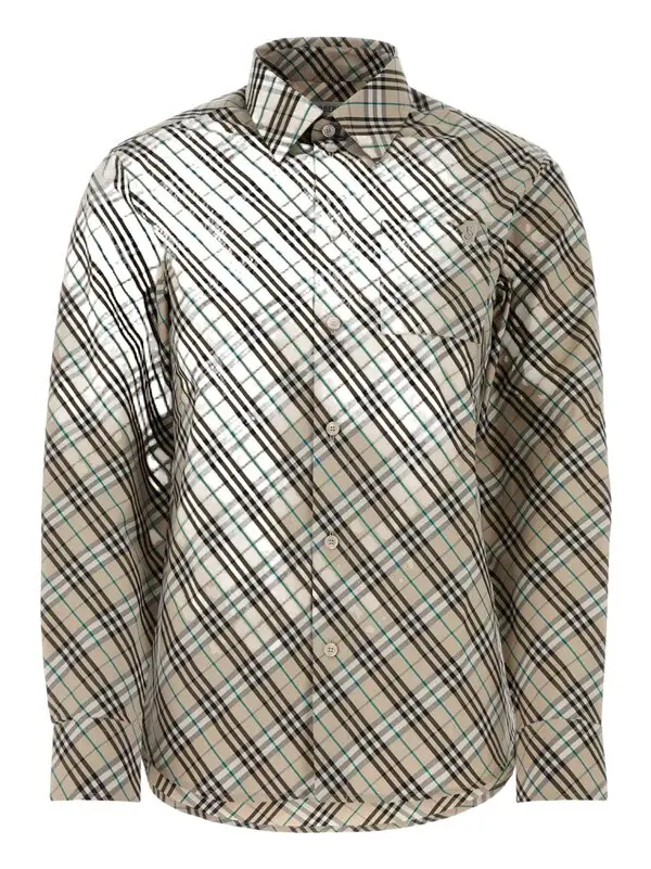 Burberry Embroidered Poplin Shirt - Multicolor