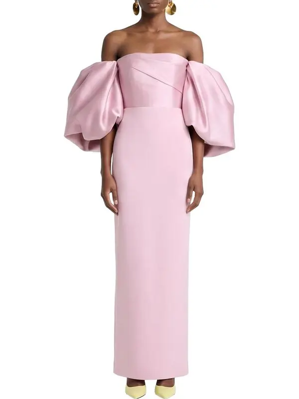 Solace London Halter Neck Gown - Pink