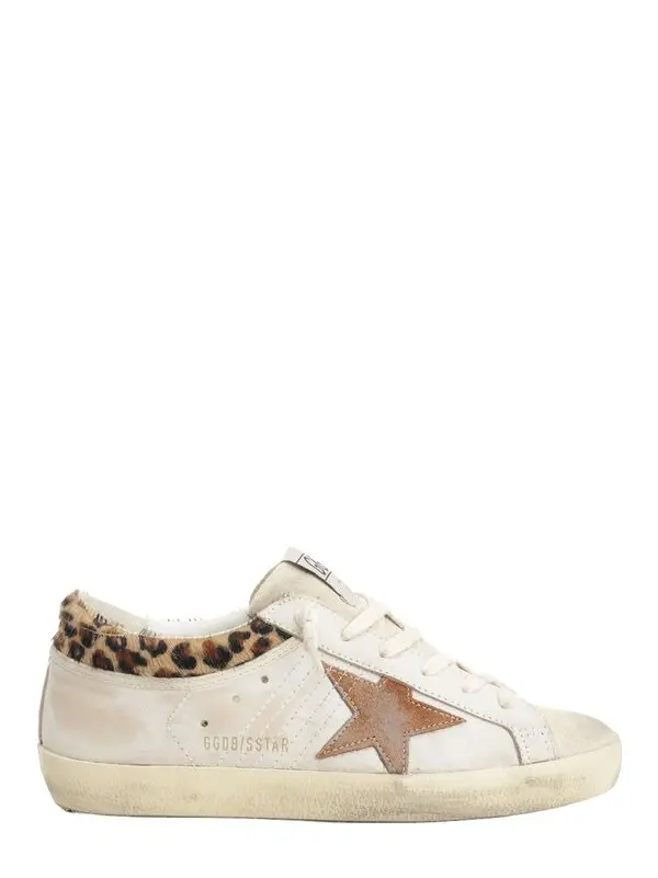 GOLDEN GOOSE Super-star Suede Sneakers With Pony Skin Trim - Multicolor