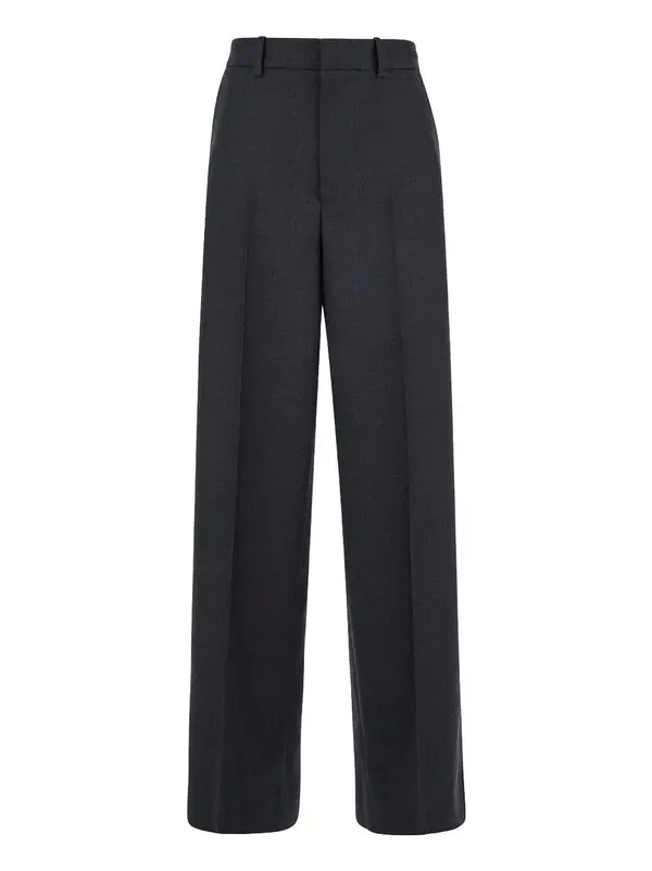 Gucci Wool Pants With Logo Detail - Multicolor