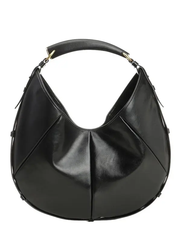 Saint Laurent Calfskin Hobo Bag - Black