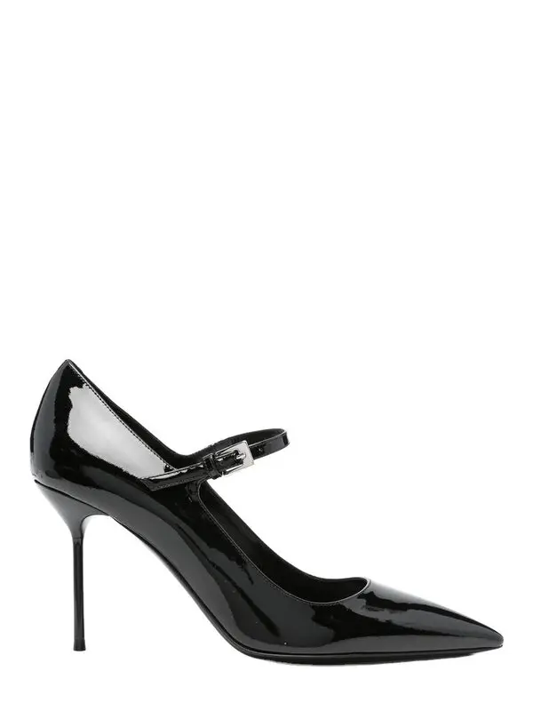 Paris Texas Patent Leather Stiletto Heel Mary Jane Pumps - Black