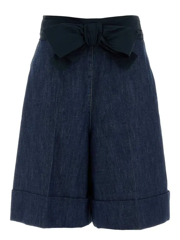 Valentino Garavani Denim Bermuda Shorts - Blue