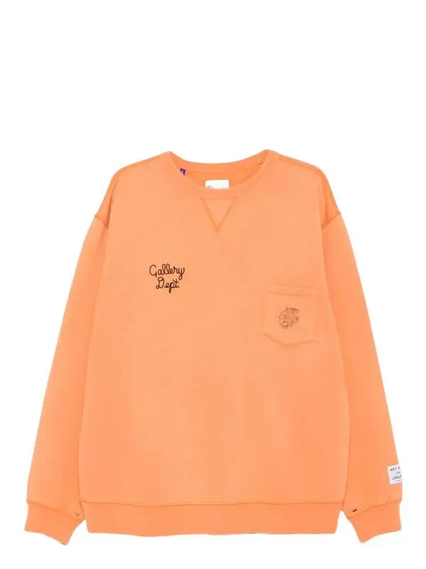 GALLERY DEPT. Cotton Crew Neck Long Sleeve Sweatshirt - Orange