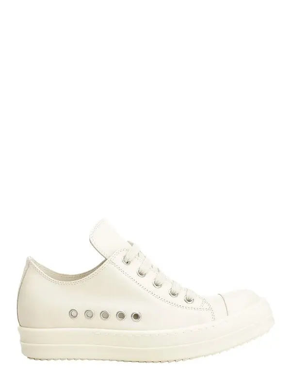 Rick Owens Strobe Leather Sneakers - White