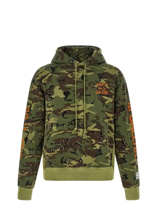 GALLERY DEPT. Dépt. De La Galerie' Camouflage Print Cotton Hoodie - Green