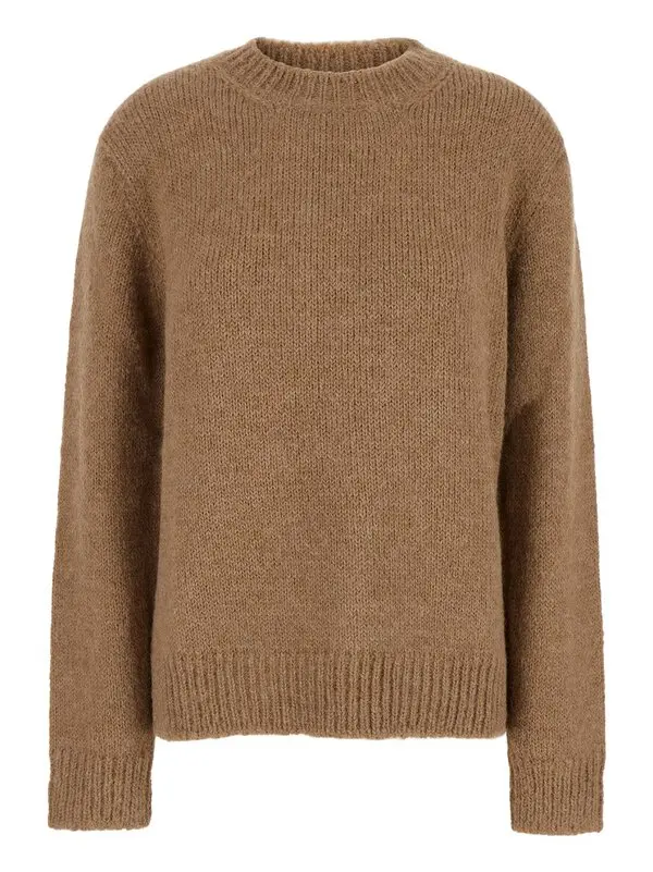 JIL SANDER Oversized Wool Sweater With Ribbed Trim - Multicolor