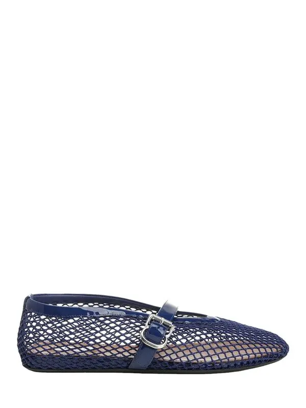 Alaïa Mesh Strap Ballerina - Blue