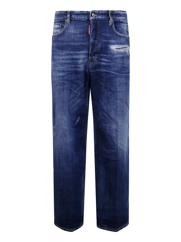 Dsquared2 Loose Fit Jeans With Distressed Detailing - Blue