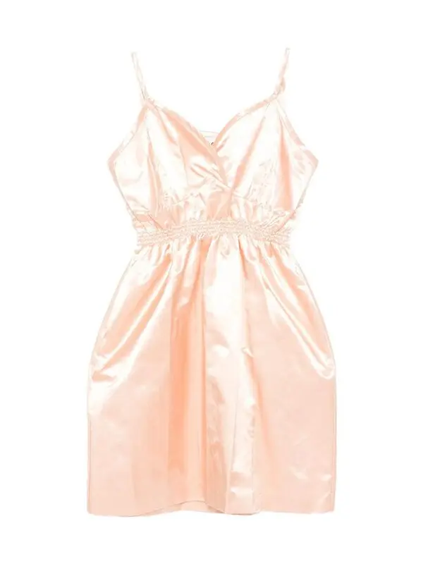 Miu Miu Spaghetti Strap V-neck Dress - Orange