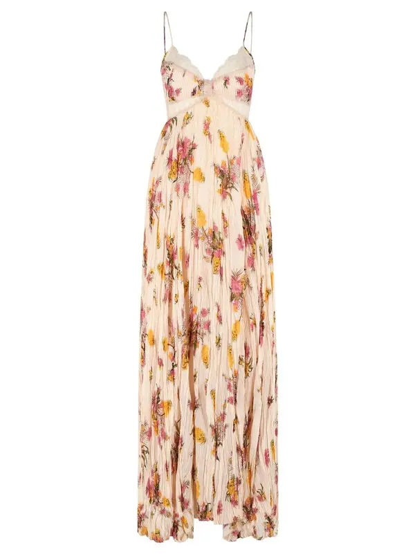Blumarine Floral Patterned Viscose Dress - Multicolor