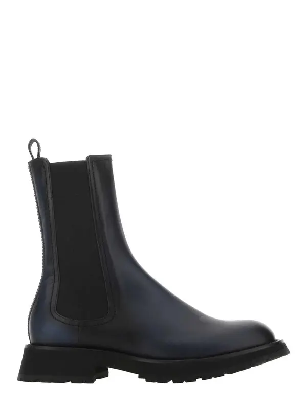 Alexander McQueen Two-tone Leather Ankle Boots - Multicolor