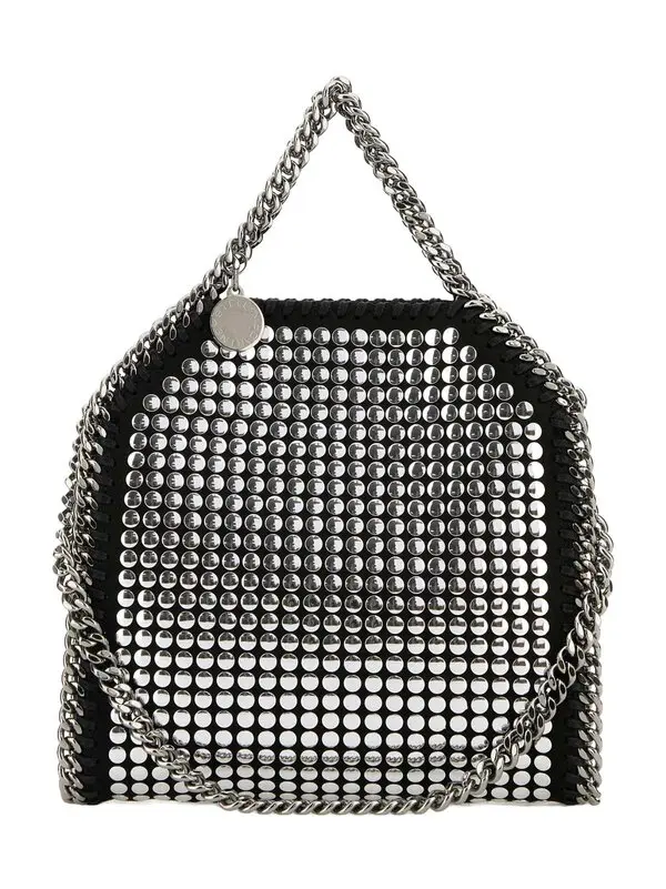 Stella McCartney Embellished Shaggy Deer Micro Falabella Handbag - Black