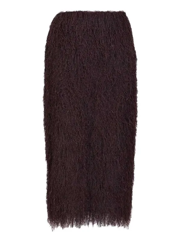 Dries Van Noten Sokna Skirt With Fringe - Purple