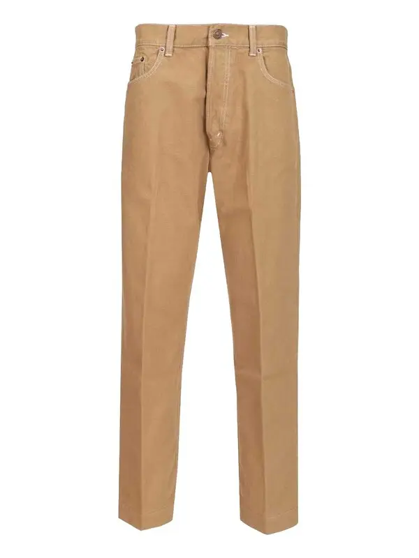 Celine Boyfriend Jeans In Cotton Denim - Cream