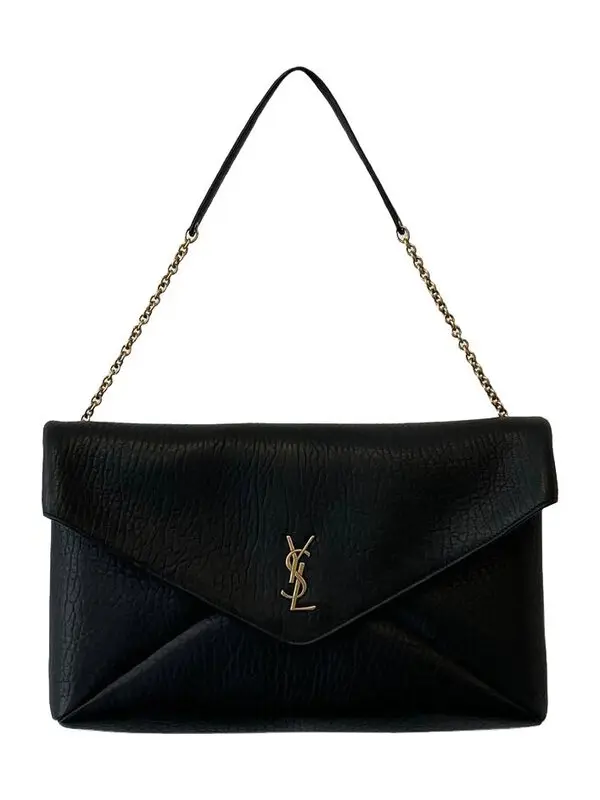Saint Laurent Envelope Shoulder Bag - Black