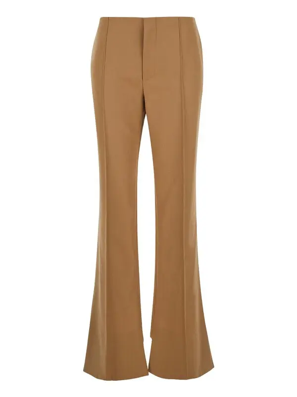 Chloé Grain De Poudre Wool Flared Pants - Multicolor