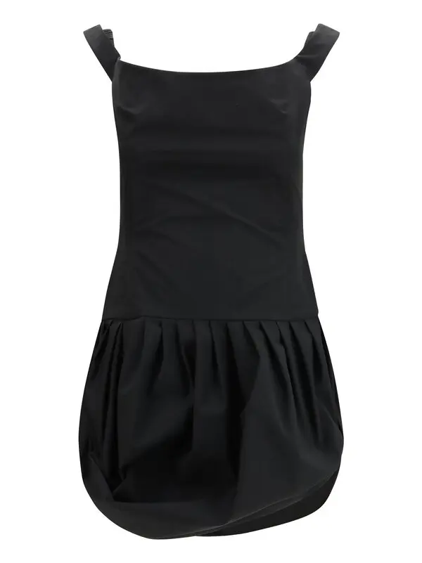 Magda Butrym Off-shoulder Puff Skirt Mini Dress - Black