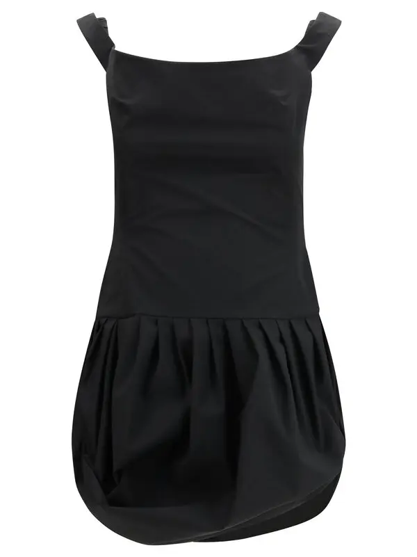 Magda Butrym Off-shoulder Puff Skirt Mini Dress - Black