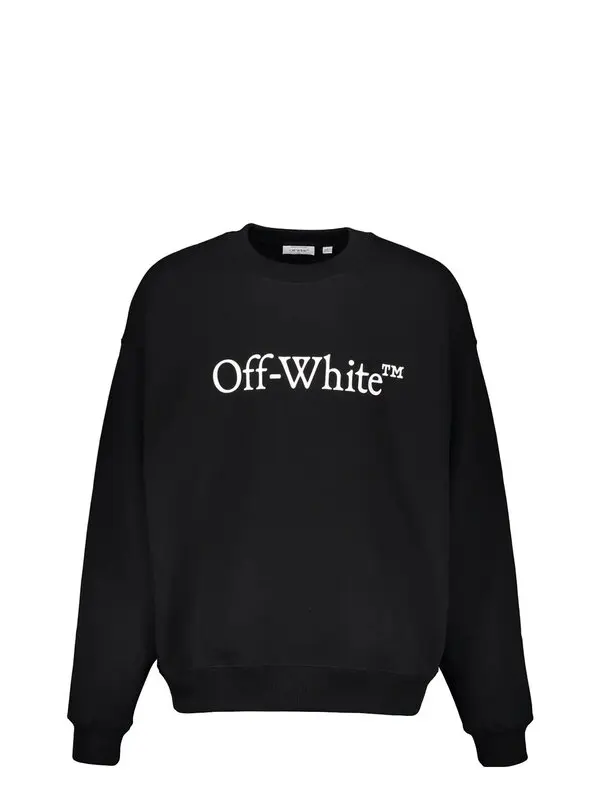 Off-White Logo Print Crewneck Sweatshirt - Black