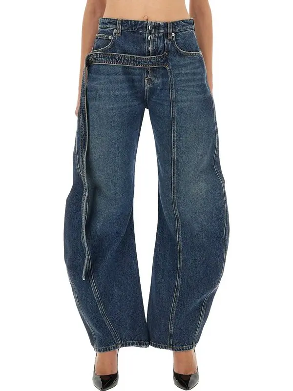 JEAN PAUL GAULTIER Low-rise Wide Leg Jeans - Blue