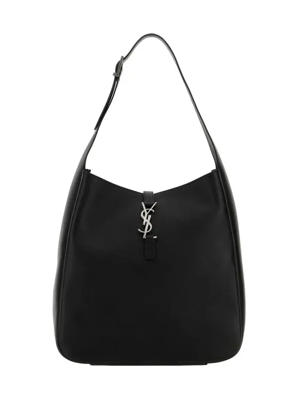 Saint Laurent Le 5 A 7 Shoulder Bag In Calfskin Leather - Black