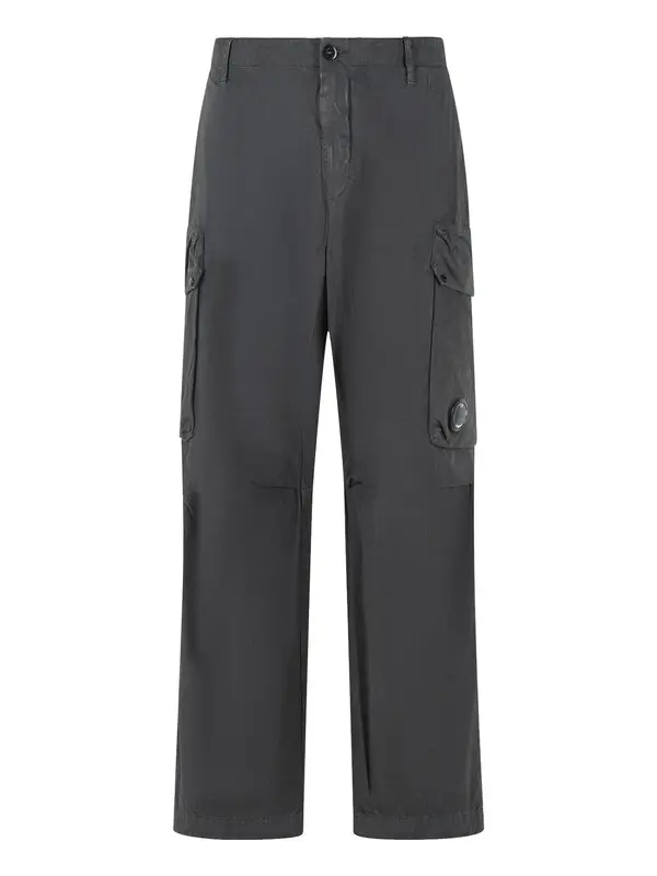 C.P. COMPANY Cargo Pants With Lens Appliqu - Gray