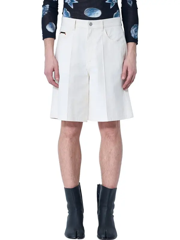 Marni Cotton Bermuda Shorts - White
