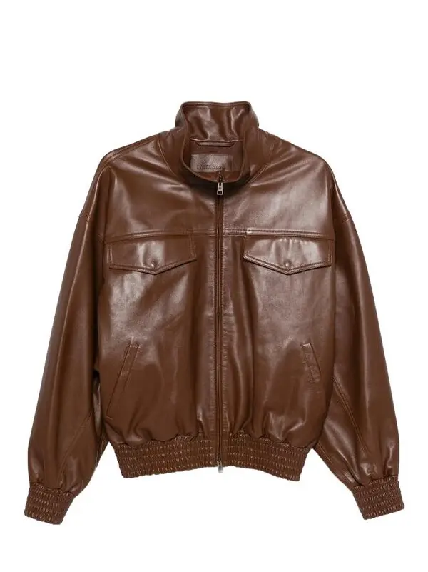Balenciaga Leather Jacket - Brown