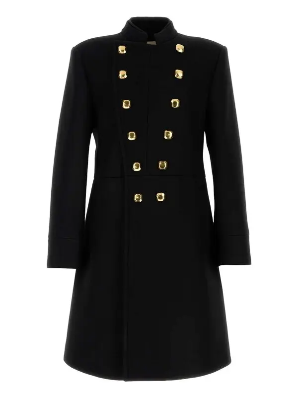 Valentino Garavani Wool Blend Coat - Black
