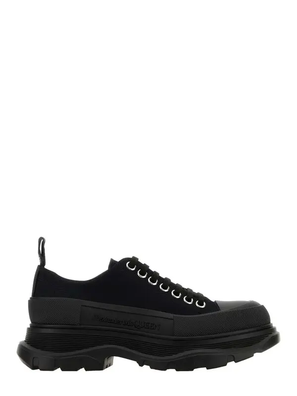 Alexander McQueen Canvas Tread Slick Sneakers - Black