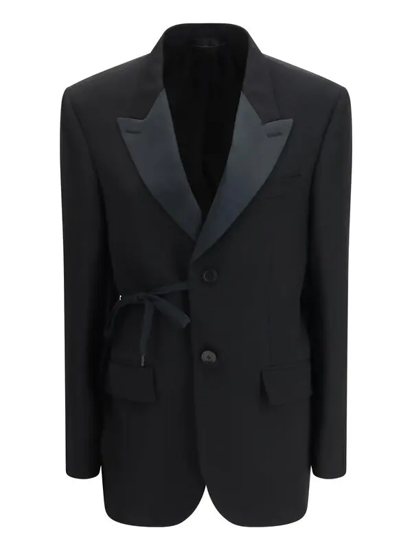 Balenciaga Wrap Tailored Jacket - Black