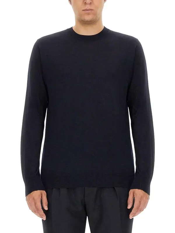 GOLDEN GOOSE Wool Jersey Crewneck Sweater - Blue