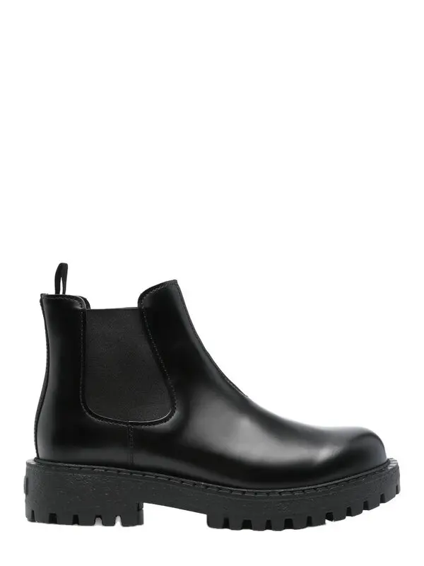 Prada Leather Chelsea Boots - Black