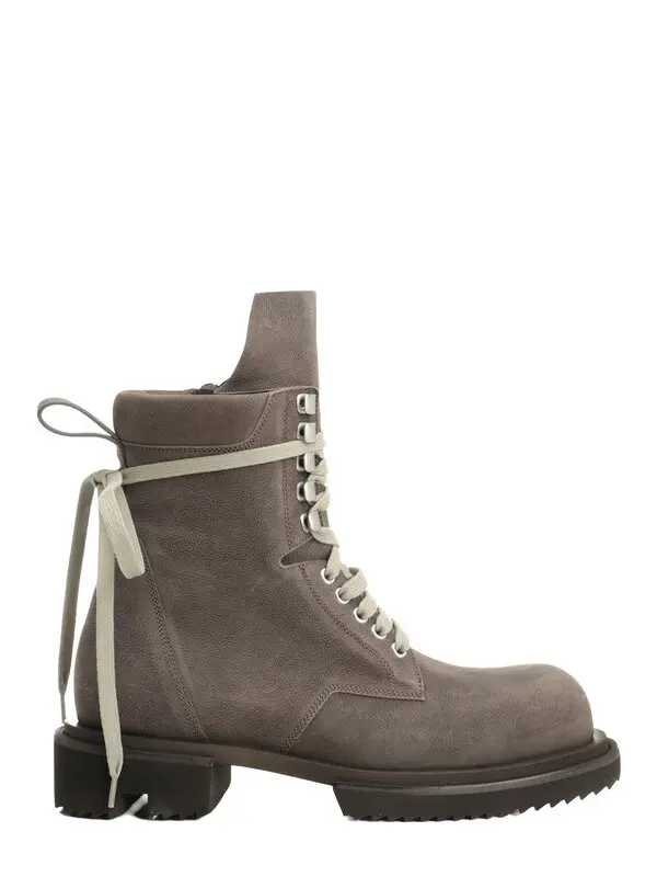 Rick Owens Lace-up Leather Ankle Boots - Brown