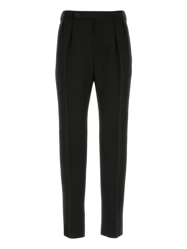Saint Laurent Tailored Trousers In Virgin Wool - Multicolor