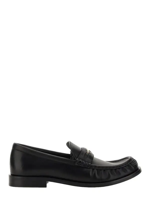 Burberry Leather Moccasins - Black