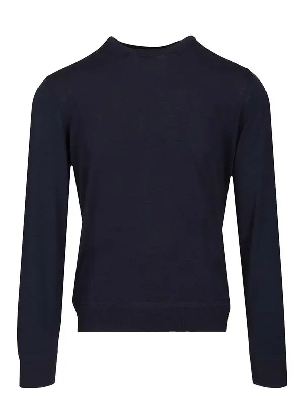 TOM FORD Crew Neck Wool Sweater - Blue