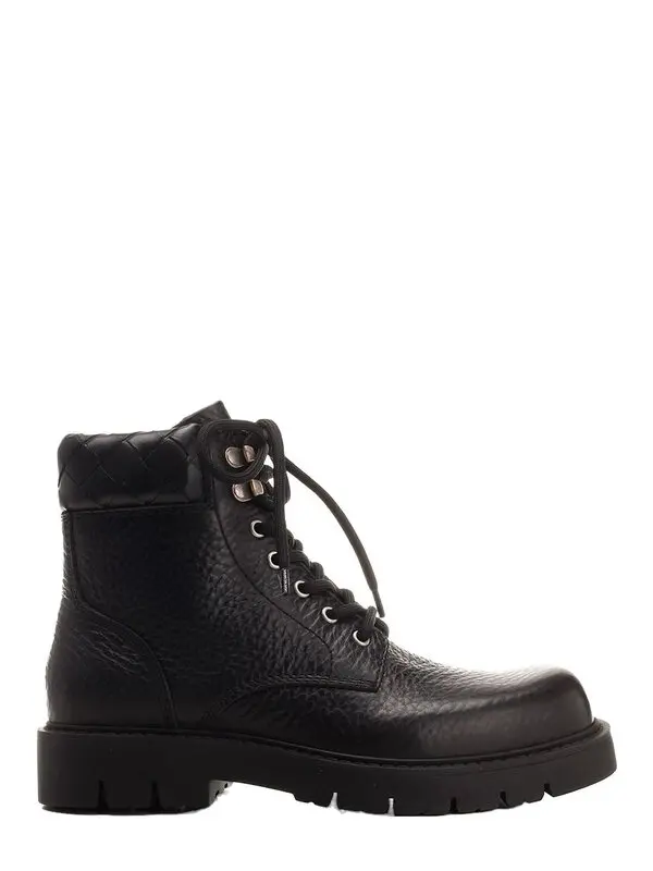 Bottega Veneta Haddock Lace-up Calfskin Boots - Black