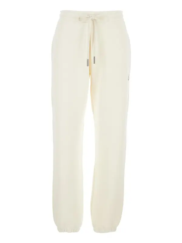 Moncler Cotton Blend Sweatpants With Logo Patch - Multicolor