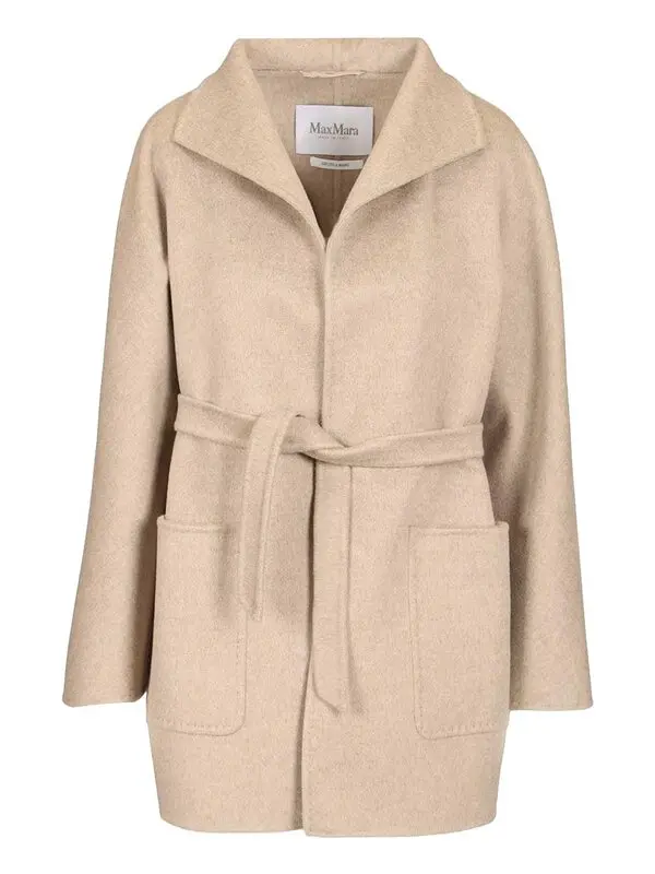 Max Mara Short Cashmere Cardigan Coat - Cream