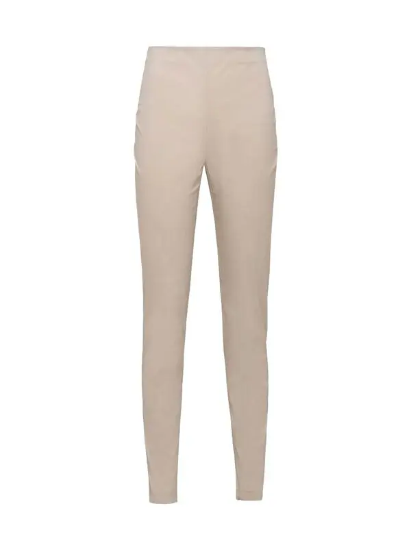 Prada Slim-fit Cotton Poplin Trousers - Cream