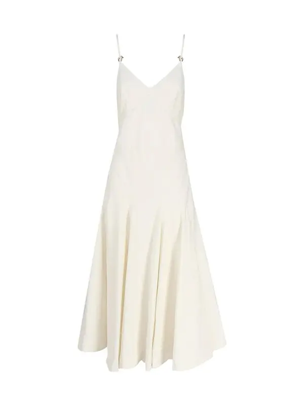 Bottega Veneta Midi Cotton Dress - White