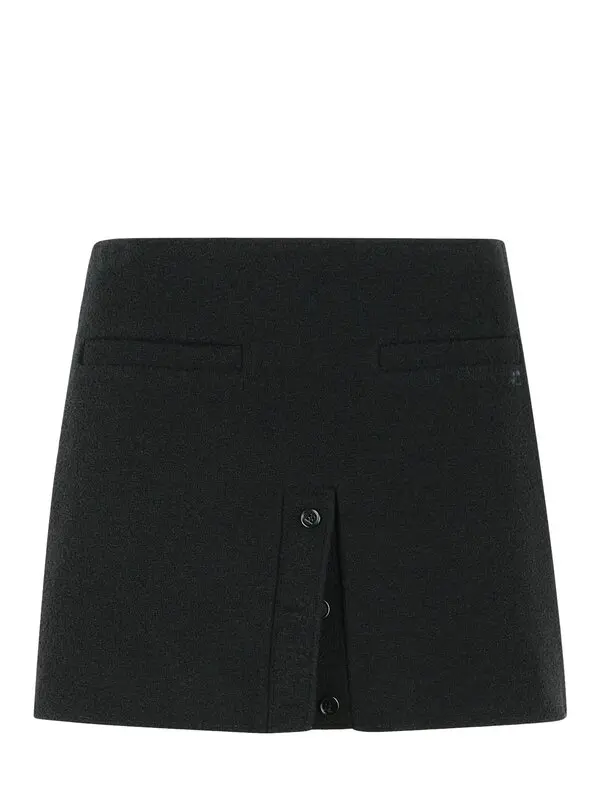 COURREGES Cotton Blend Miniskirt - Black