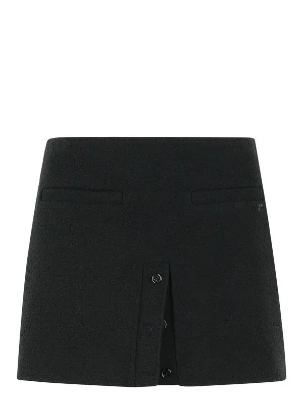 COURREGES Cotton Blend Miniskirt - Black