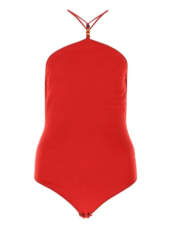 Bottega Veneta Stretch Cashmere Blend Bodysuit - Red
