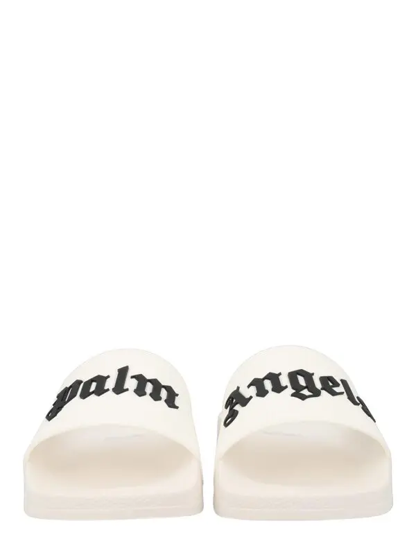 Palm Angels Slide With Logo - White