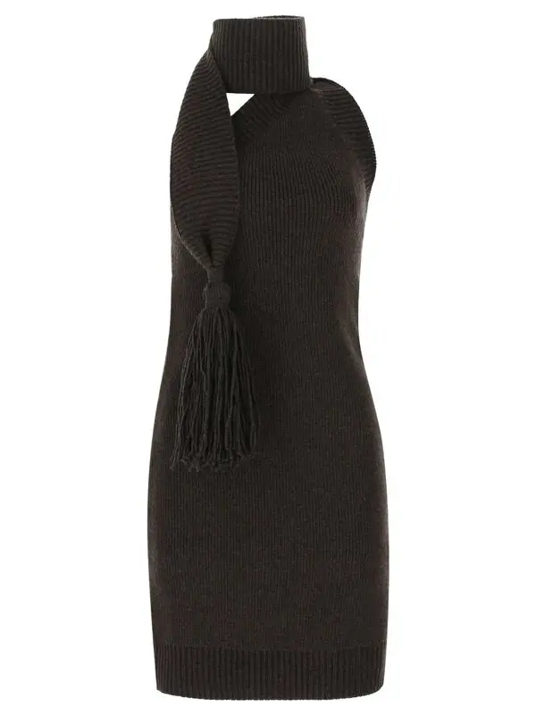 Bottega Veneta Wool Mini Dress - Brown