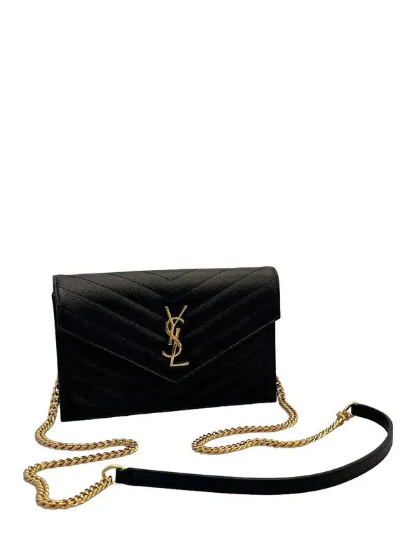 Saint Laurent Patent Leather Shoulder Bag - Black